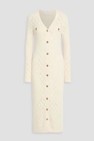 Zimmermann Pointelleknit Midi Dress - Ivory
