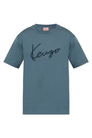 Kenzo T-shirt With Embroidered Logo - Blue