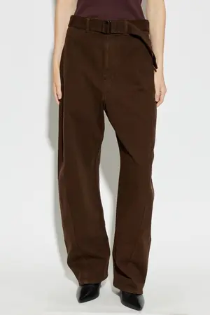 LEMAIRE Belted Wide-leg Jeans In Dark Cotton