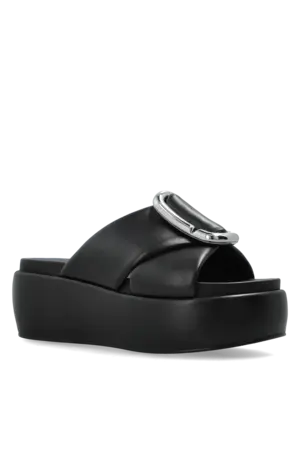 Marc Jacobs Leather Platform Slide Sandals