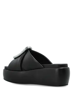 Marc Jacobs Leather Platform Slide Sandals