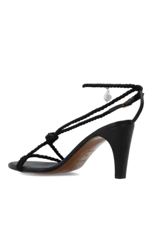 NEOUS Heeled Sandals With Braided Straps And Pearl Embellishment