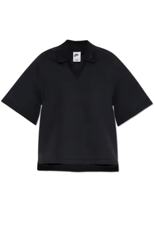 Nike Oversized Fit Polo With V-neck - Black