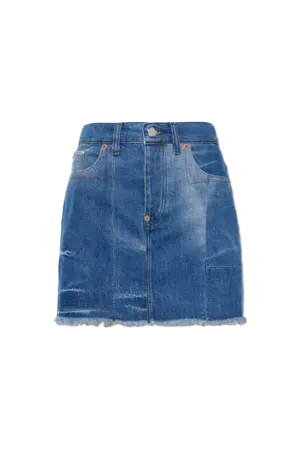 Kenzo Denim Skirt With Vintage Effect - Blue
