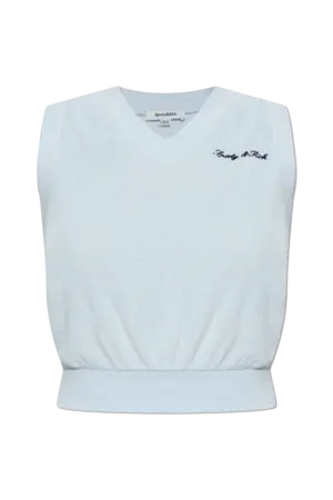 SPORTY & RICH Marine Collection Cotton Knit Vest