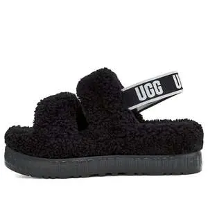 UGG Oh Fluffita Fur Slides - Black