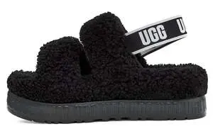 UGG Oh Fluffita Fur Slides - Black
