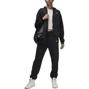 JORDAN Brooklyn Fleece Full-zip Hoodie - Black/white