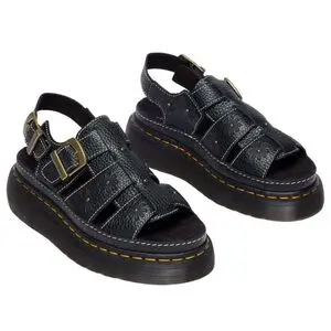 Dr. Martens Wrenlie Fisherman Platform Sandals - Black