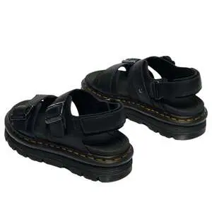 Dr. Martens Zebzag Pisa Leather Platform Sandals - Black