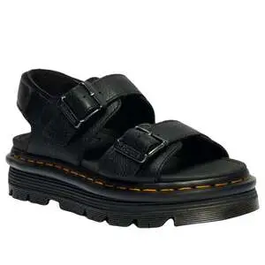 Dr. Martens Zebzag Pisa Leather Platform Sandals - Black