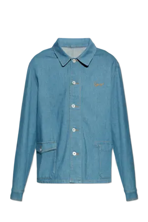 Kenzo Denim Shirt With Embroidered Logo - Blue