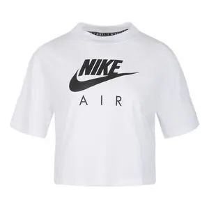 Nike Nike Air Cropped T-Shirt With Round Neck White