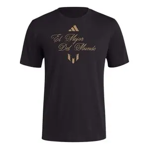 Adidas El Mejor Del Mundo Messi T-shirt Asia Sizing - Black