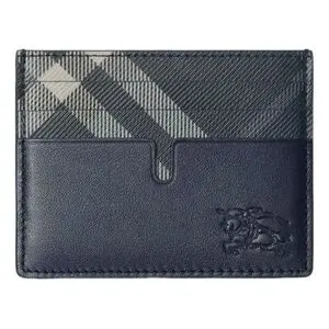 Burberry 26 Tall Pop Check Card Case - Midnight Blue