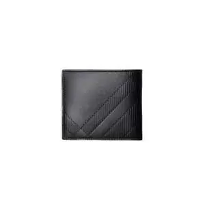 Burberry 26 Embossed Check Bifold Wallet