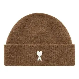 AMI Paris De Coeur Beanie - Brown