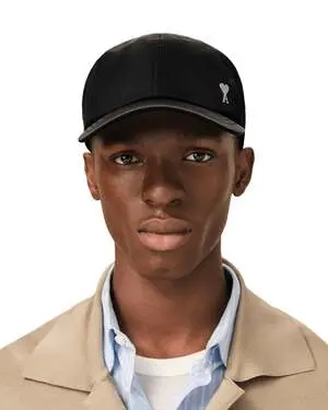 AMI Paris Nylon De Coeur Stud Cap