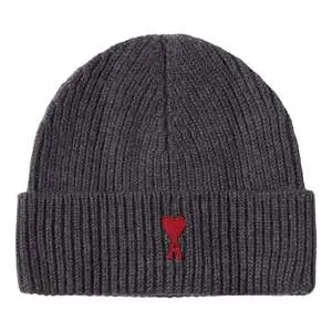 AMI Paris De Coeur Beanie - Grey