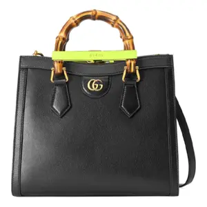 Gucci Leather Diana Bamboo Knot Top Handle Bag