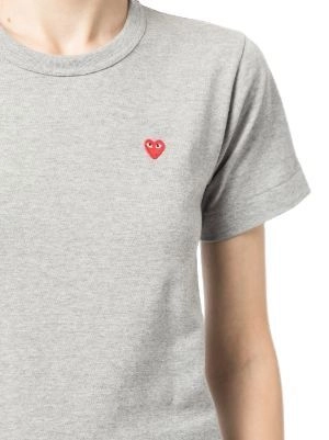 Play Comme Des Garcon Small Heart T-shirt - Grey
