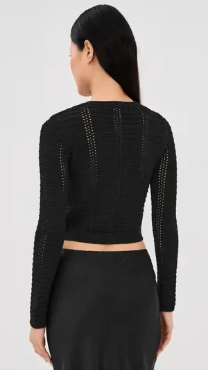 Sablyn Charlotte Slim Crewneck Cardigan