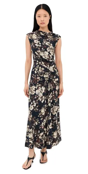 Simkhai Acacia Midi Dress - Black Multi