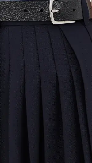 Sea Angelina Suiting Pleated Midi Skirt