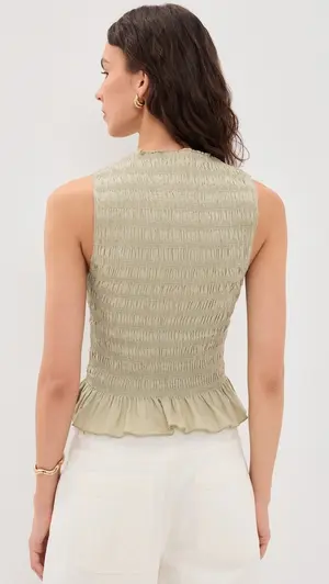 PISTOLA Phoebe Smocked Tank