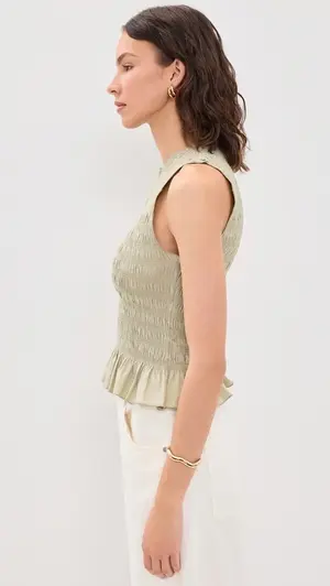 PISTOLA Phoebe Smocked Tank