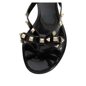 Valentino Garavani Rockstud Embellished Sandals - Black
