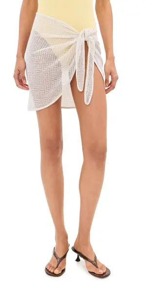 LE BOP Biarritz Wrap Skirt - Bone