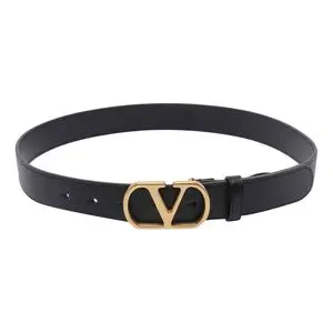 Valentino Garavani V Logo Signature Belt - Black