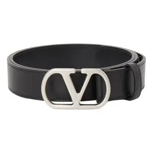 Valentino Garavani V Logo Signature Belt - Black