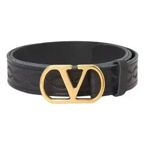 Valentino Garavani V-logo Signature Belt - Black