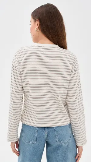 Rag & Bone Kelly Stripe Boxy Long Sleeve Tee