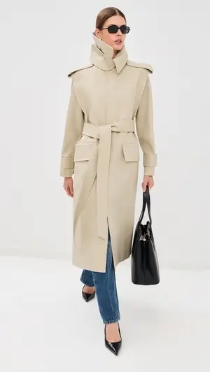Victoria Beckham Philippa Trench Coat - Beige