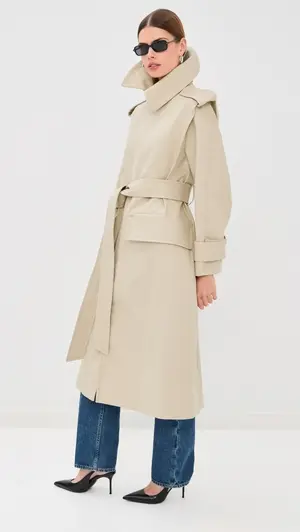 Victoria Beckham Philippa Trench Coat - Beige