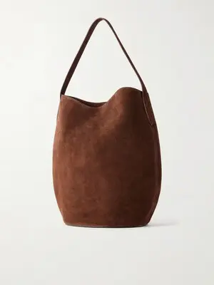 LIFFNER Buckled Large Suede Shoulder Bag