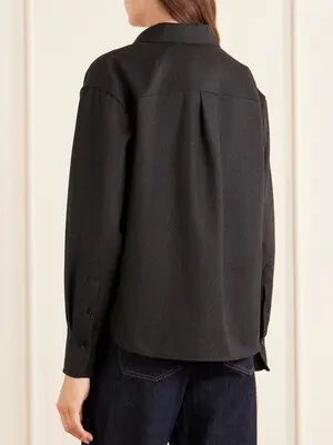 Victoria Beckham Ellys Wool Shirt - Gray