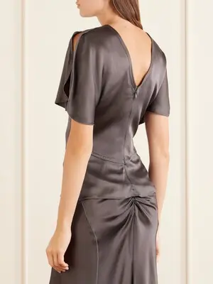 Victoria Beckham Bella Draped Satin Blouse