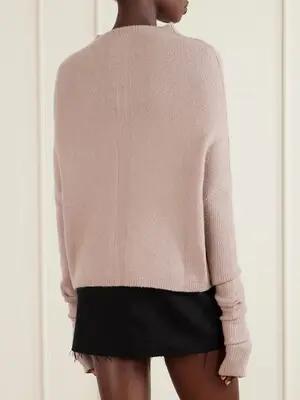 Rick Owens Crater Cashmere-blend Turtleneck Sweater