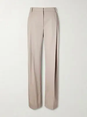 Stella McCartney Pleated Wool-twill Straight-leg Pants