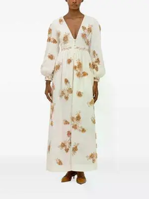 Agua Bendita Frambuesa Cordillera Maxi Dress