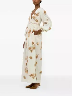 Agua Bendita Frambuesa Cordillera Maxi Dress