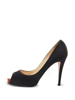 CHRISTIAN LOUBOUTIN Peep-toe Platform Pumps - Black