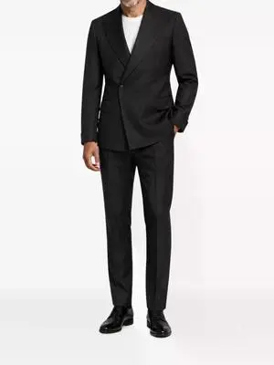 FRANZESE COLLECTION Double-breasted Satin-trim Suit