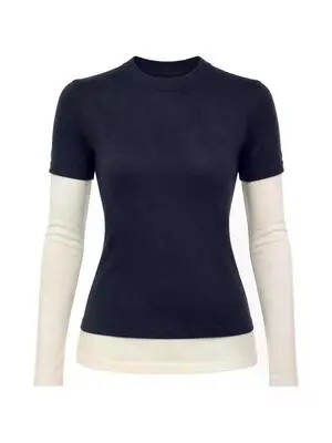 CUDDLEUP Layered Effect Long-sleeve T-shirt - Blue