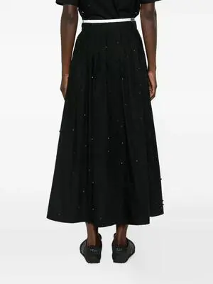 Maje Beaded Maxi Pleated Skirt