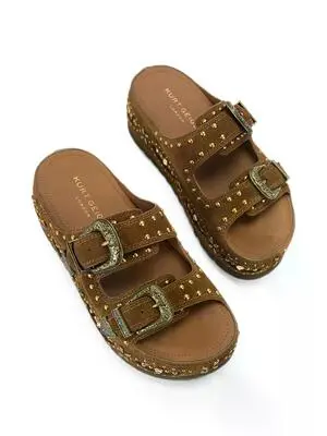 Kurt Geiger Western Buckle Platform Sandals